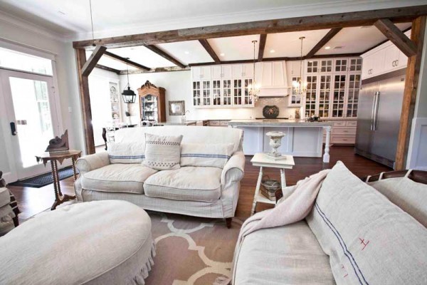 French White Living Room - Cedar Hill Farmhouse