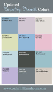 What are the NEW Country French Colors - Cedar Hill Farmhouse