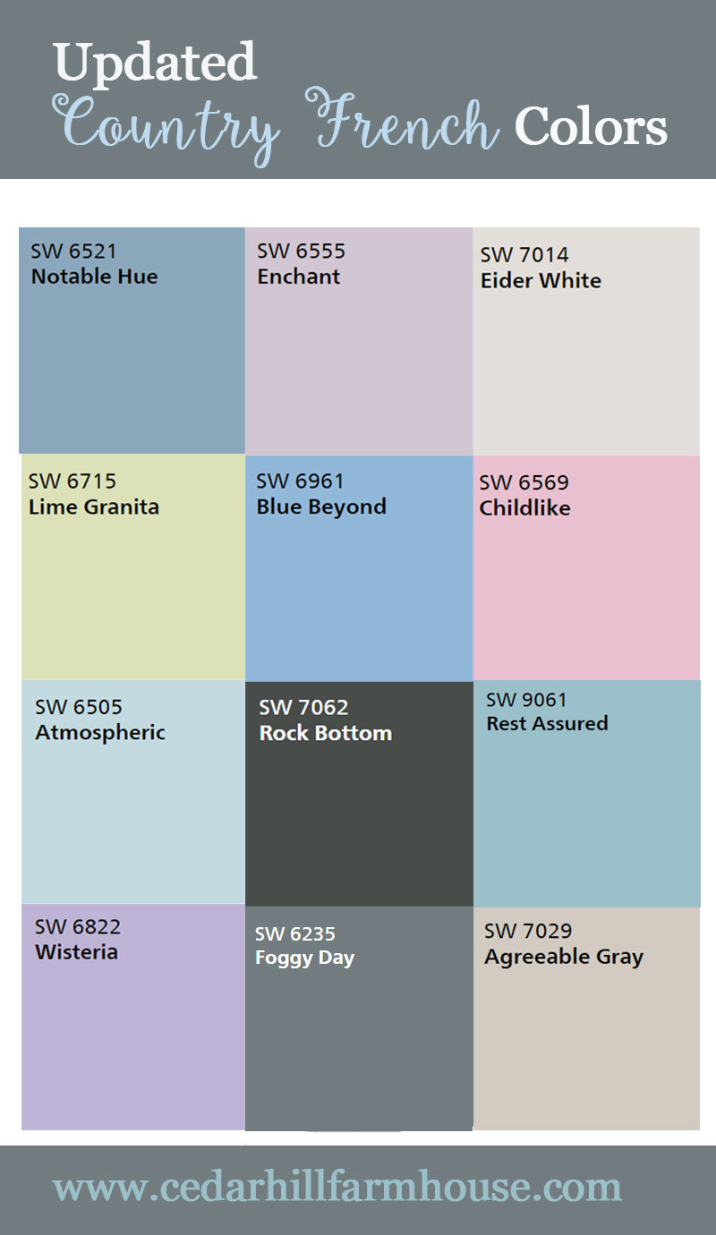 What are the NEW Country French Colors - Cedar Hill Farmhouse